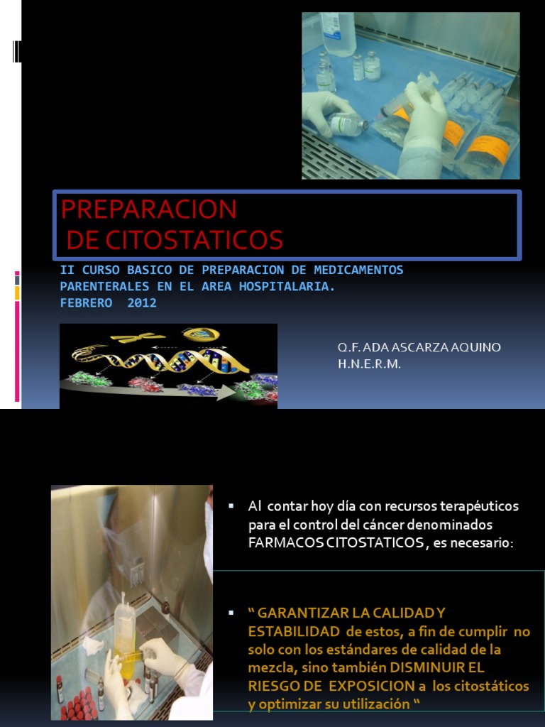 Preparación de Citostáticos Hospitalarios | PDF | Quimioterapia ...
