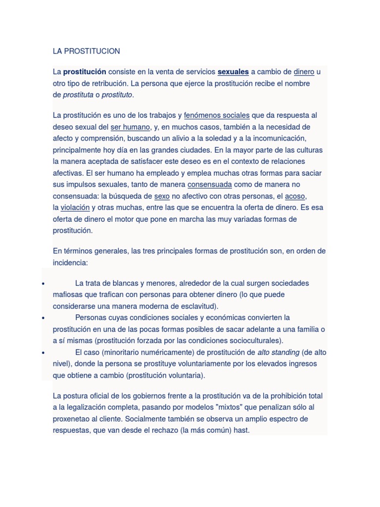La Prostitucion Pdf Prostitución Violación