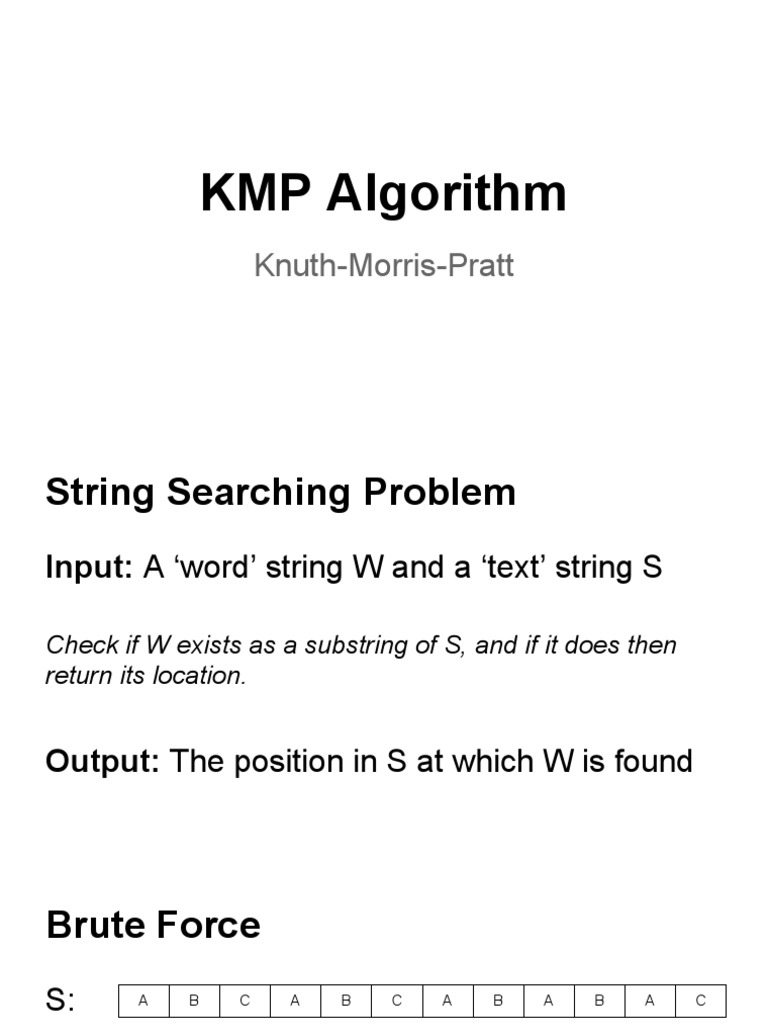Kmp Algorithm Dsa Pdf String Computer Science Algorithms And Data Structures