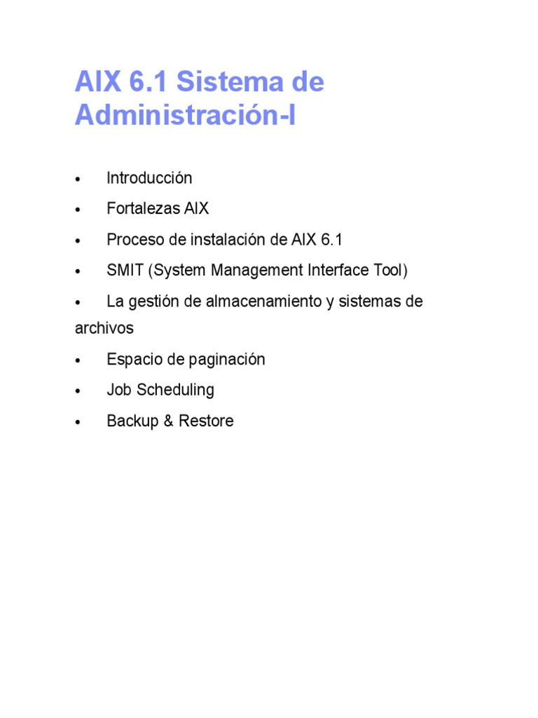 Sistema Operativo Aix | PDF | Archivo de computadora | Sistema de archivos