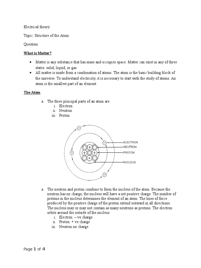 Handout - Structure of The Atom | PDF | Atoms | Ion