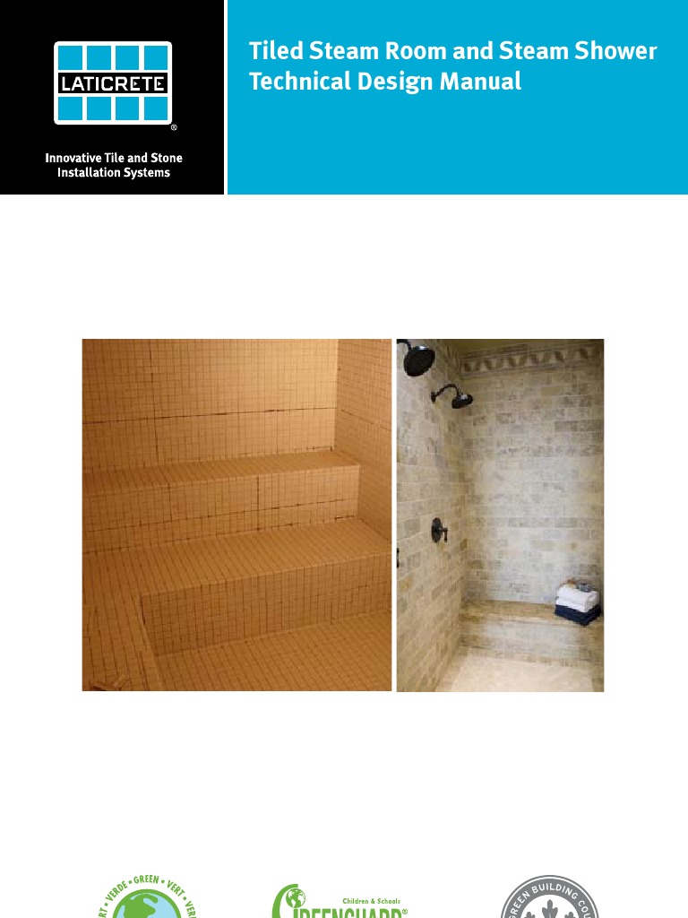 Tiled Steam Room and Steam Shower Technical Design Manual | PDF ...