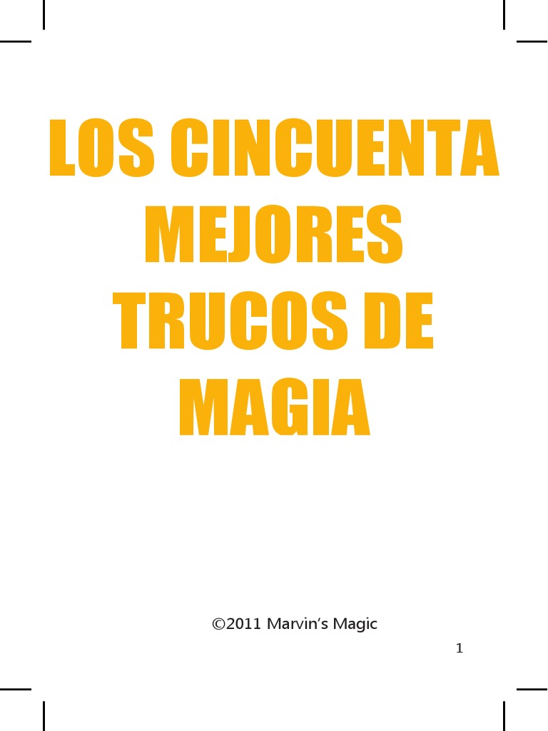Fifty Greatest Magic Tricks - Spanish | PDF | Jugando a las cartas | Mano