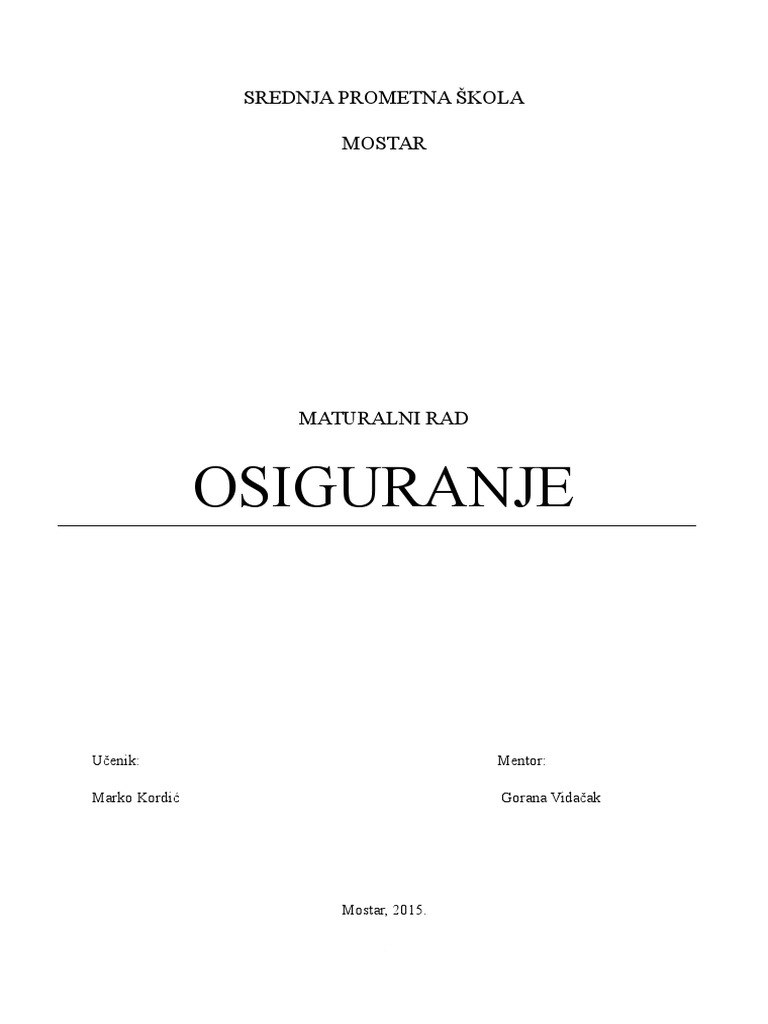 Osiguranje | PDF