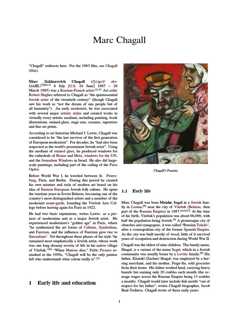 Marc Chagall | PDF | Vichy France | Paintings