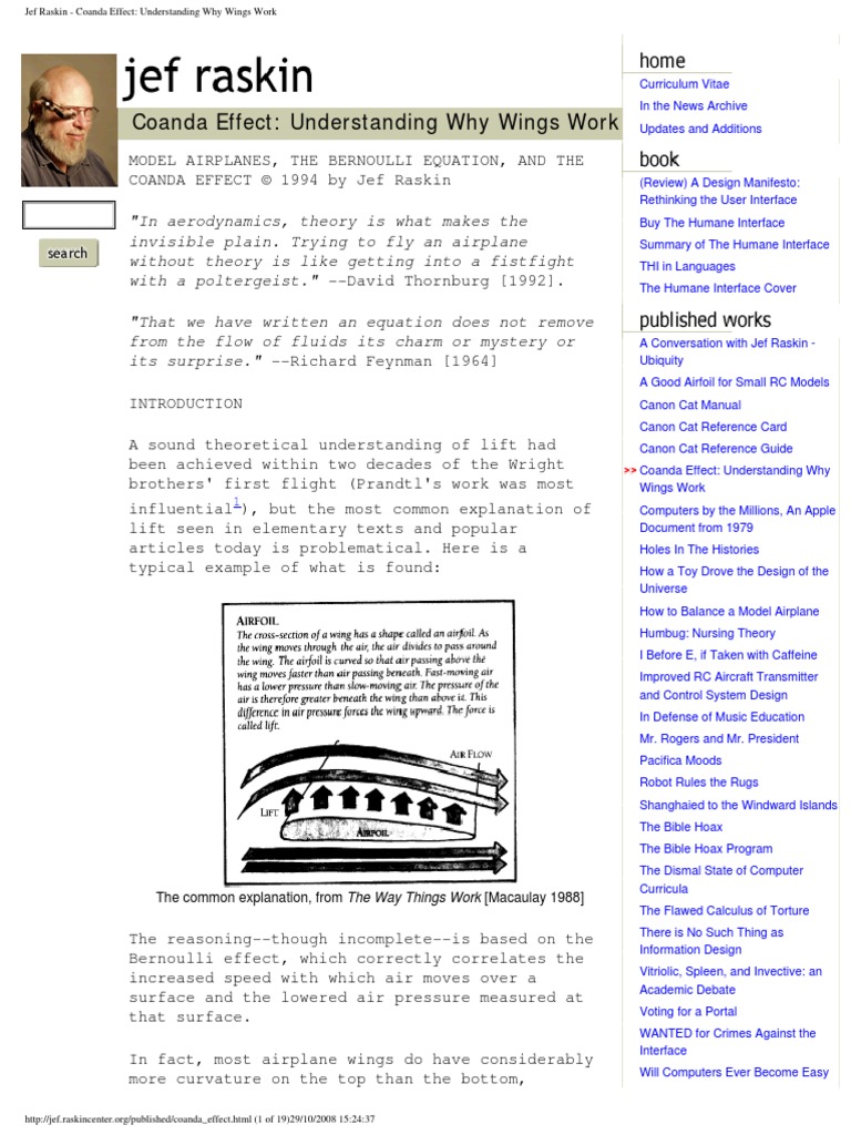 Coanda Effect Air-Lift | PDF | Lift (Force) | Wing