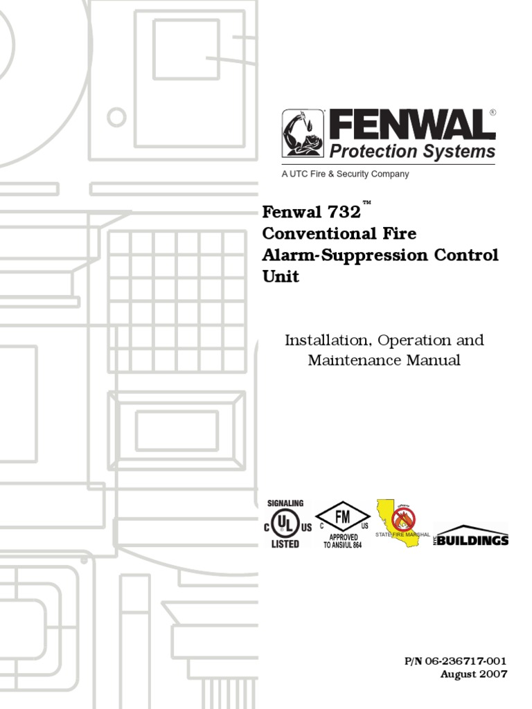 Fenwal 732™ Conventional Fire Alarm-Suppression Control Unit Install ...