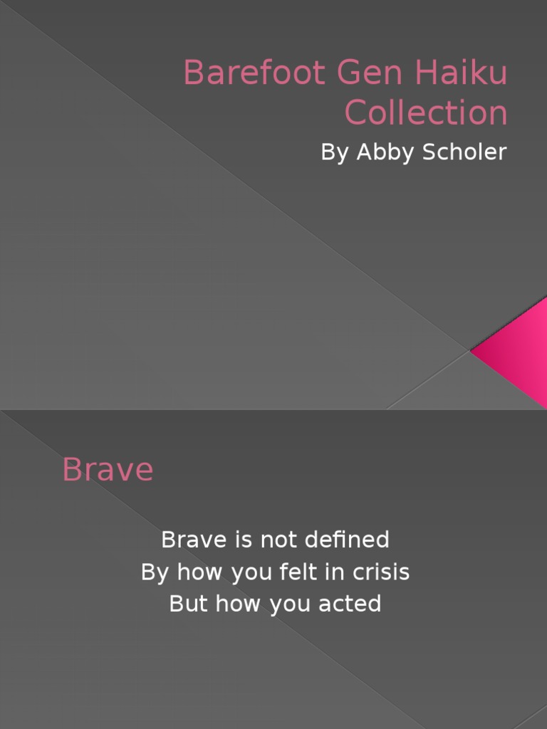 Haiku Collection Inspired by Barefoot Gen | PDF | Wellness | Lifestyle