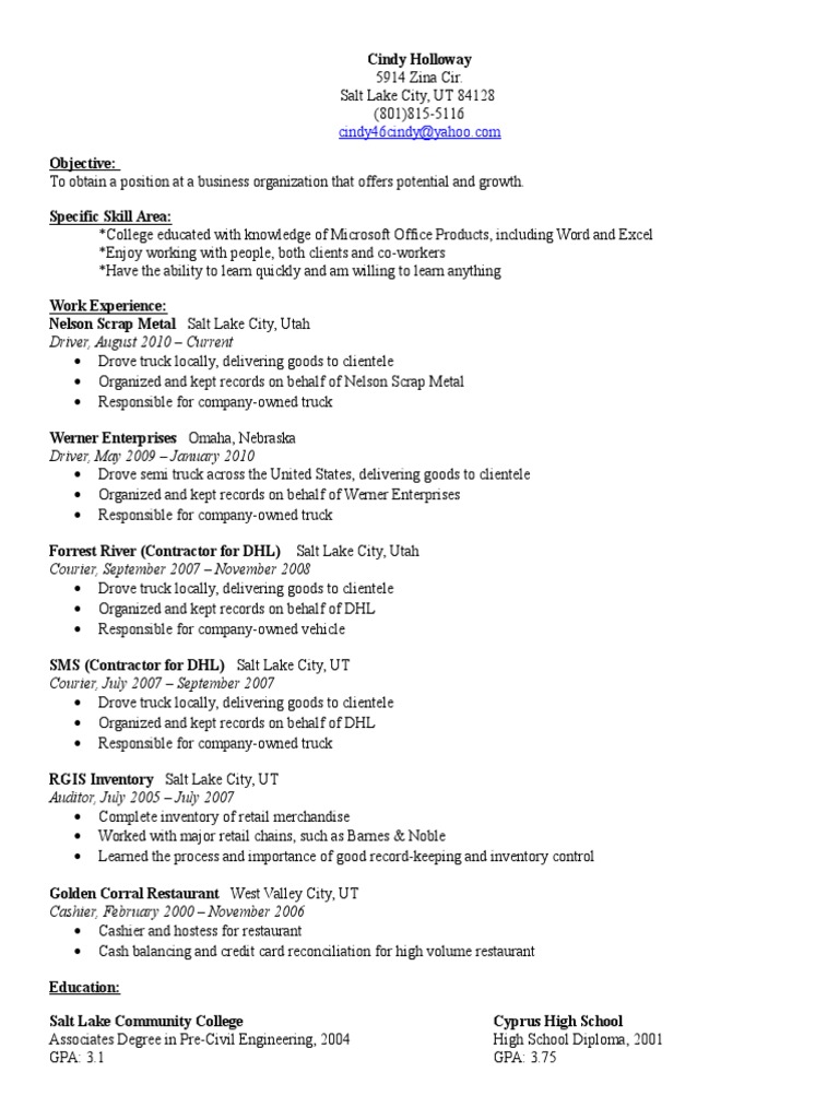 Cindy Resume 2013 | PDF | Career & Growth | Business