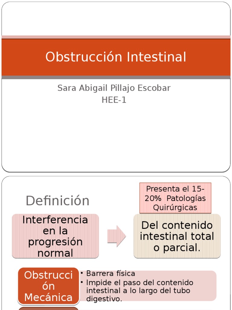 Obstrucción Intestinal | PDF | Medicina CLINICA | Gastroenterología