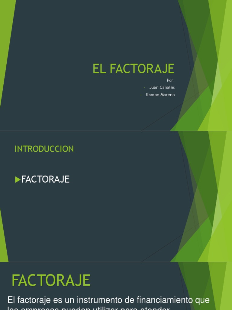 El Factoraje | Descargar gratis PDF | Factoring (Finanzas) | Bancos