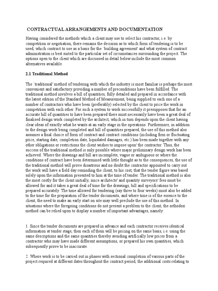 Contractual Arrangements and Documentation | General Contractor ...
