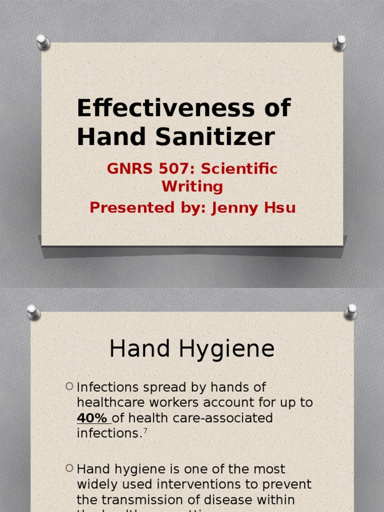 Hand Sanitizer vs. Hand Washing Efficacy | PDF | Hand Washing | Hygiene