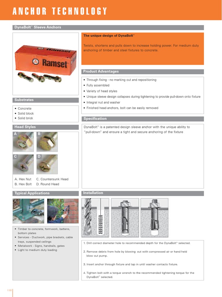 Dyna Bolt | PDF | Screw | Building Engineering