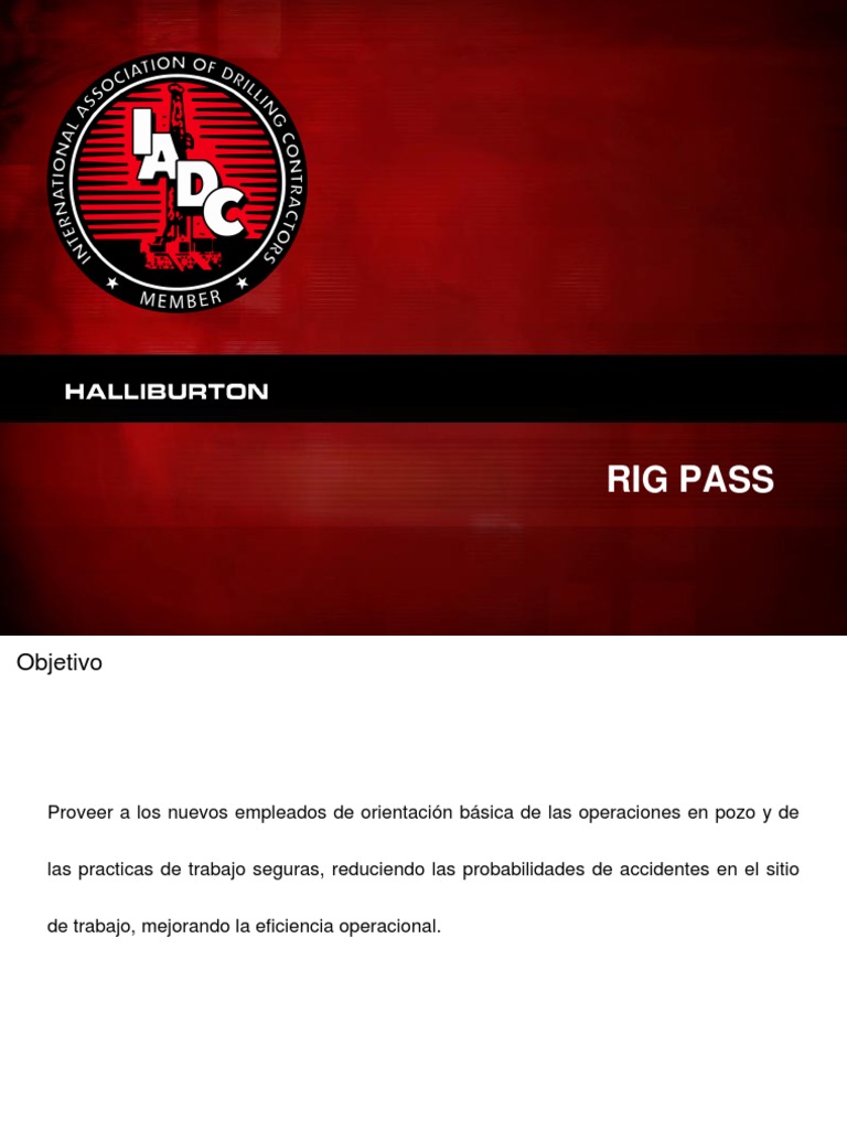 Curso de Rig Pass: Seguridad en Operaciones | PDF | Mercancías ...