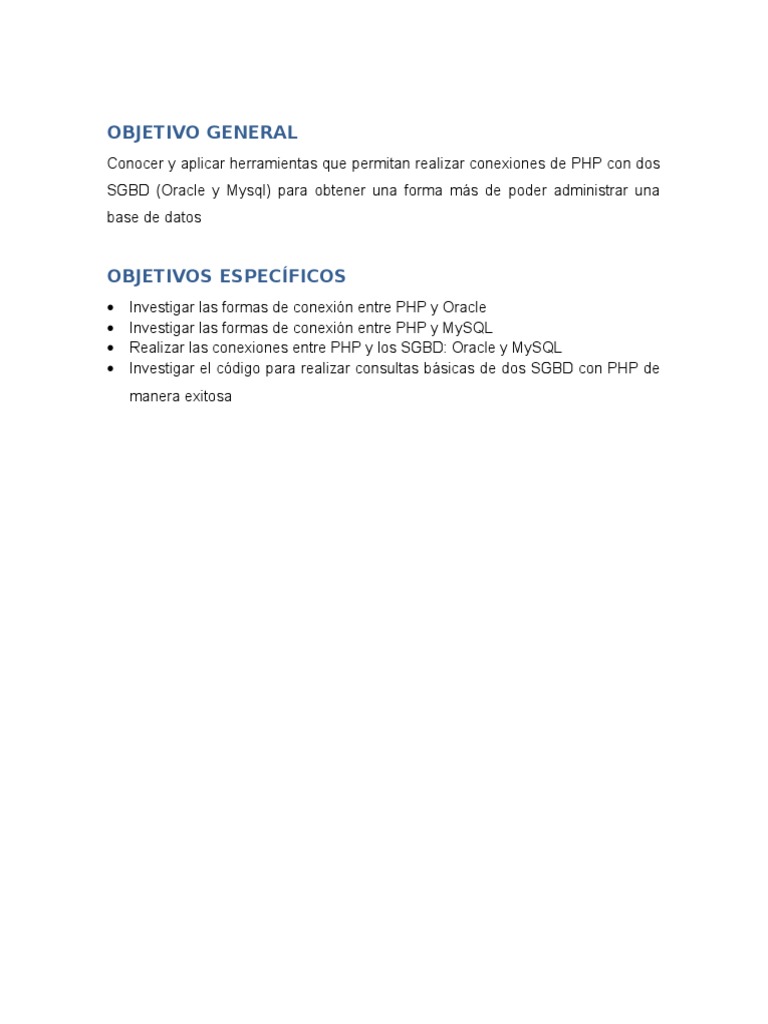 Conexion de PHP Con Mysql | PDF | Php | Mi sql