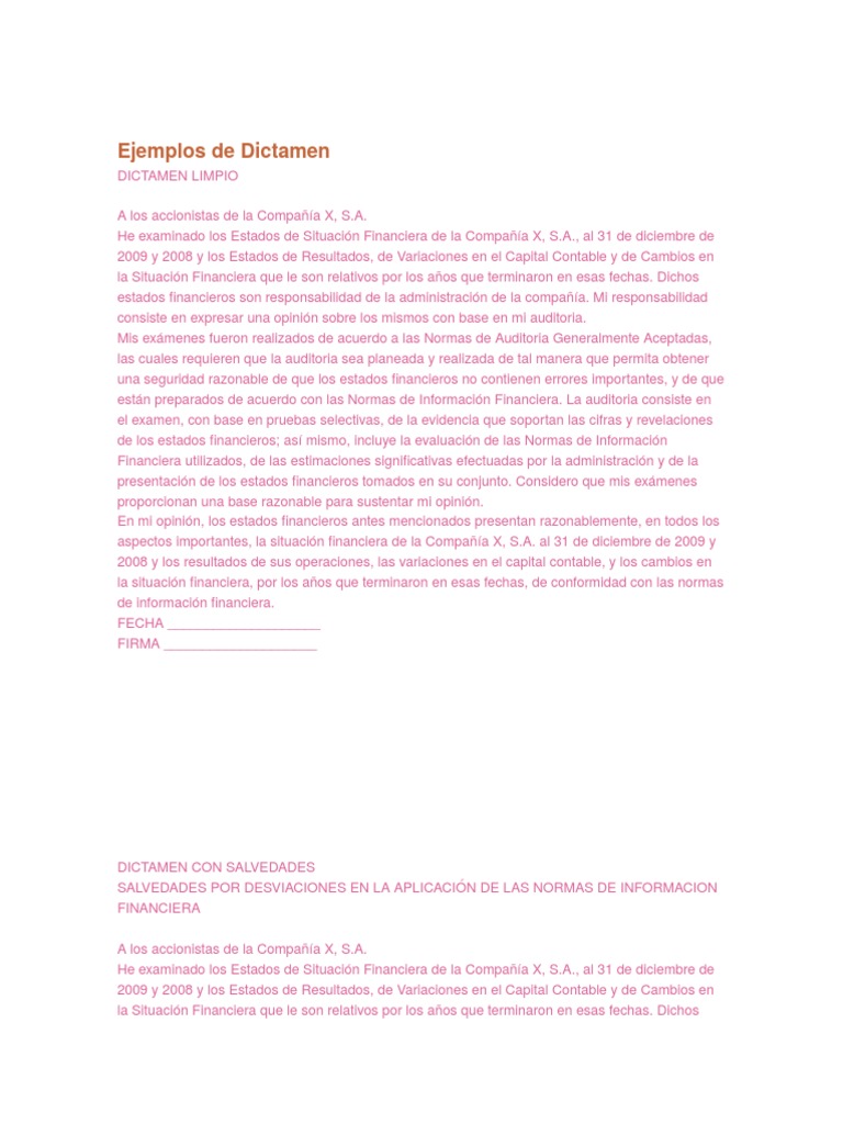Ejemplos de Dictamen | PDF