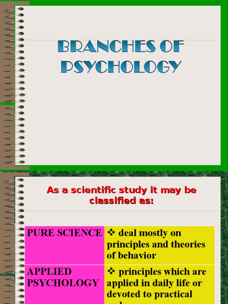 Overview of Psychology Branches | PDF | Behavioral Neuroscience ...