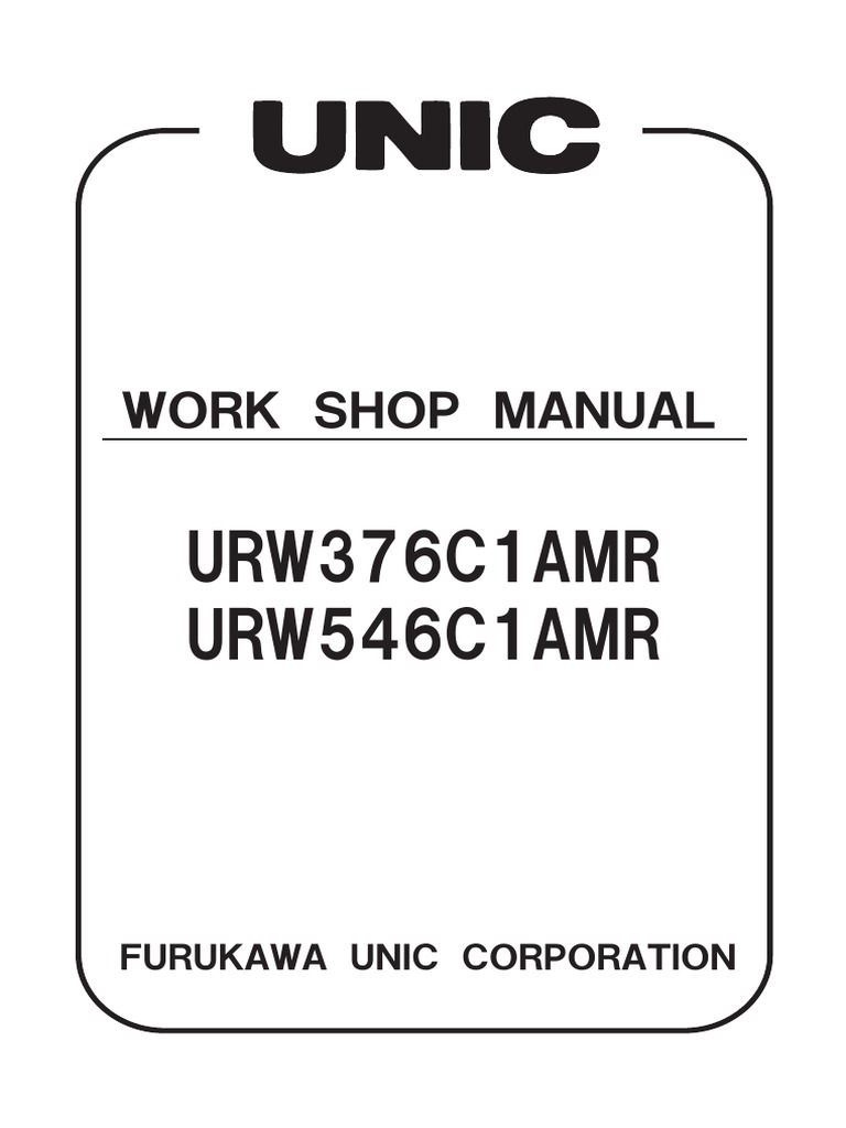 Unic 376c1am R546c1amr Work Shop Manual | PDF | Crane (Machine) | Valve