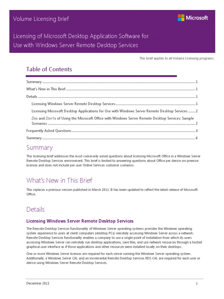 Desktop Application With Windows Server Remote Desktop Services | PDF