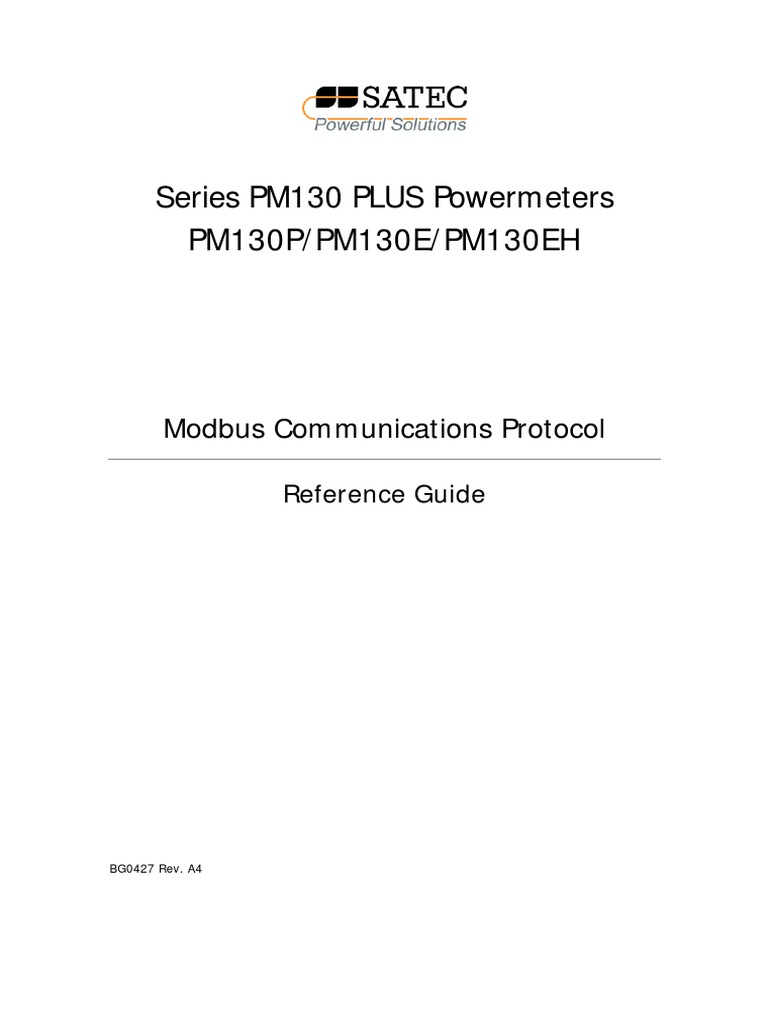Pm130 Plus Modbus Pdf Pointer Computer Programming Integer Computer Science