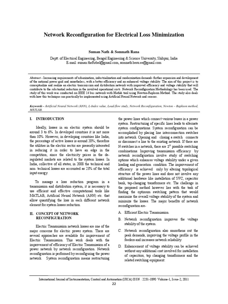 Electrical Loss Reduction Strategy | PDF | Electric Power Transmission ...