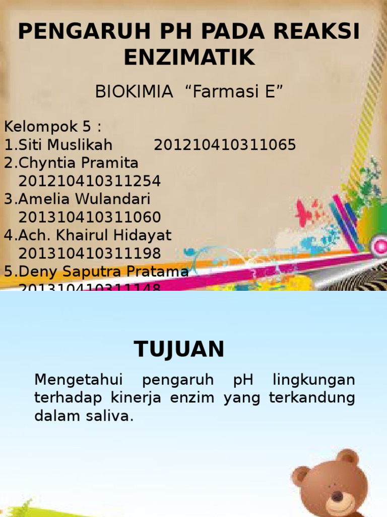 Pengaruh PH Pada Reaksi Enzimatik | PDF