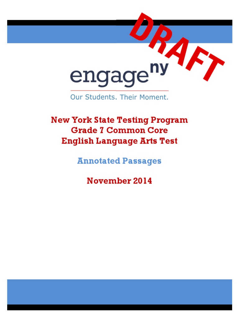 2014 Ela Grade 7 Sample Annotated Passages | PDF | Common Core State ...