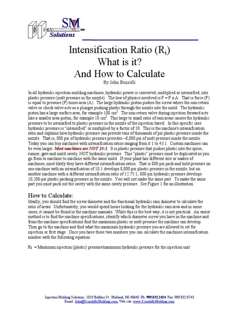 Intensification Ratio | PDF | Pressure | Valve
