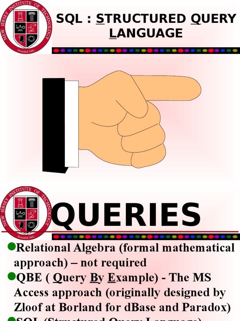 SQL: Structured Query Language | PDF | Sql | Databases