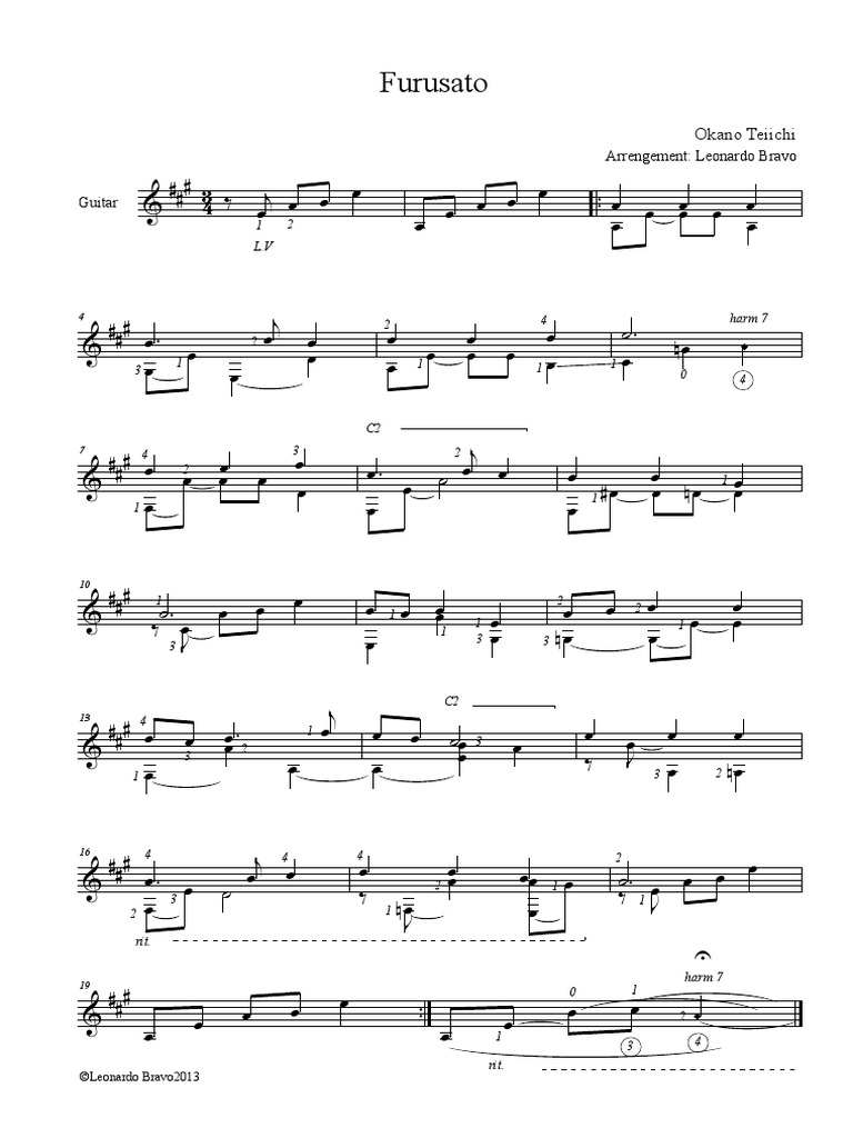 Furusato Cancion Japonesa | PDF