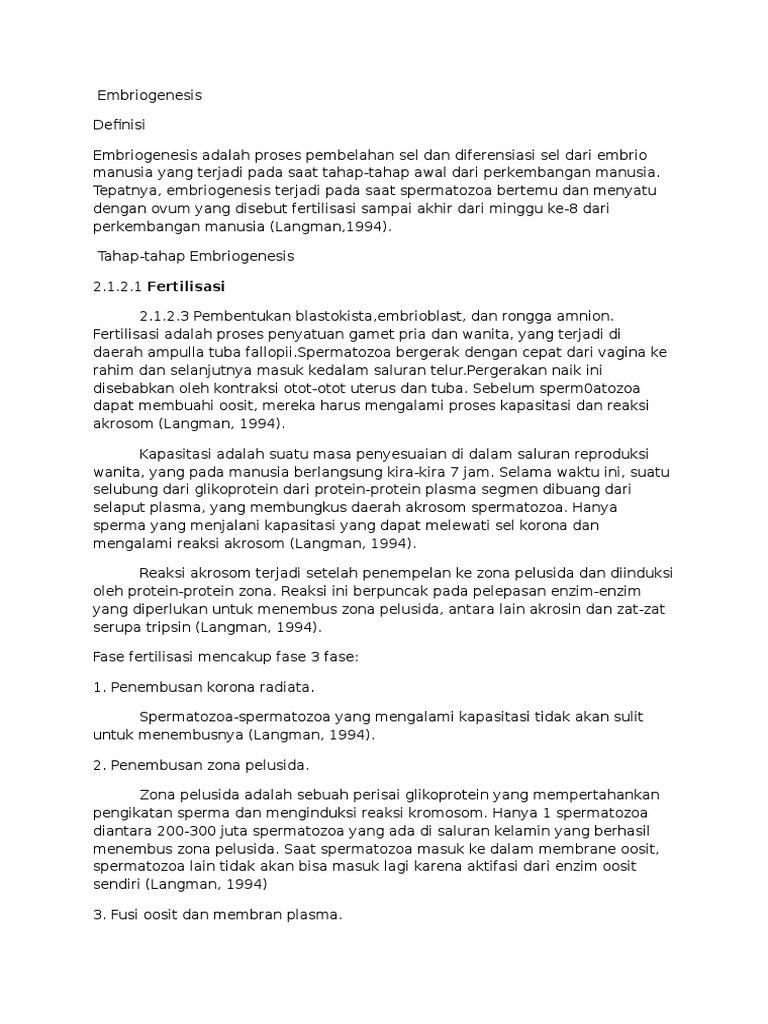 Embriogenesis | PDF