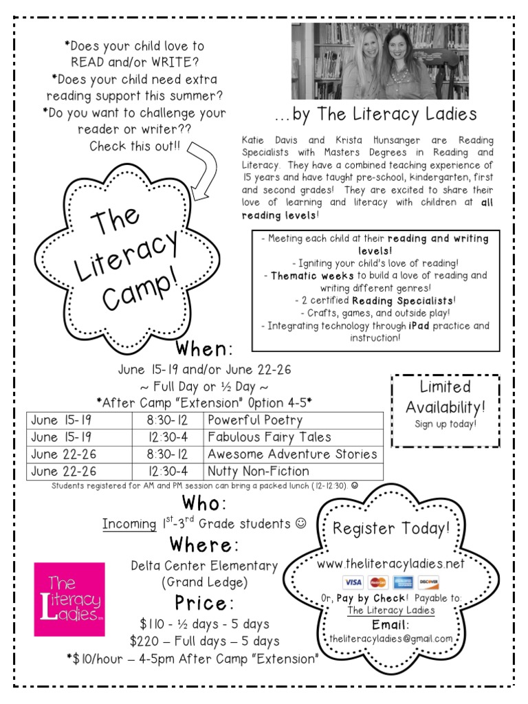 Summer Literacy Camp for Kids | PDF