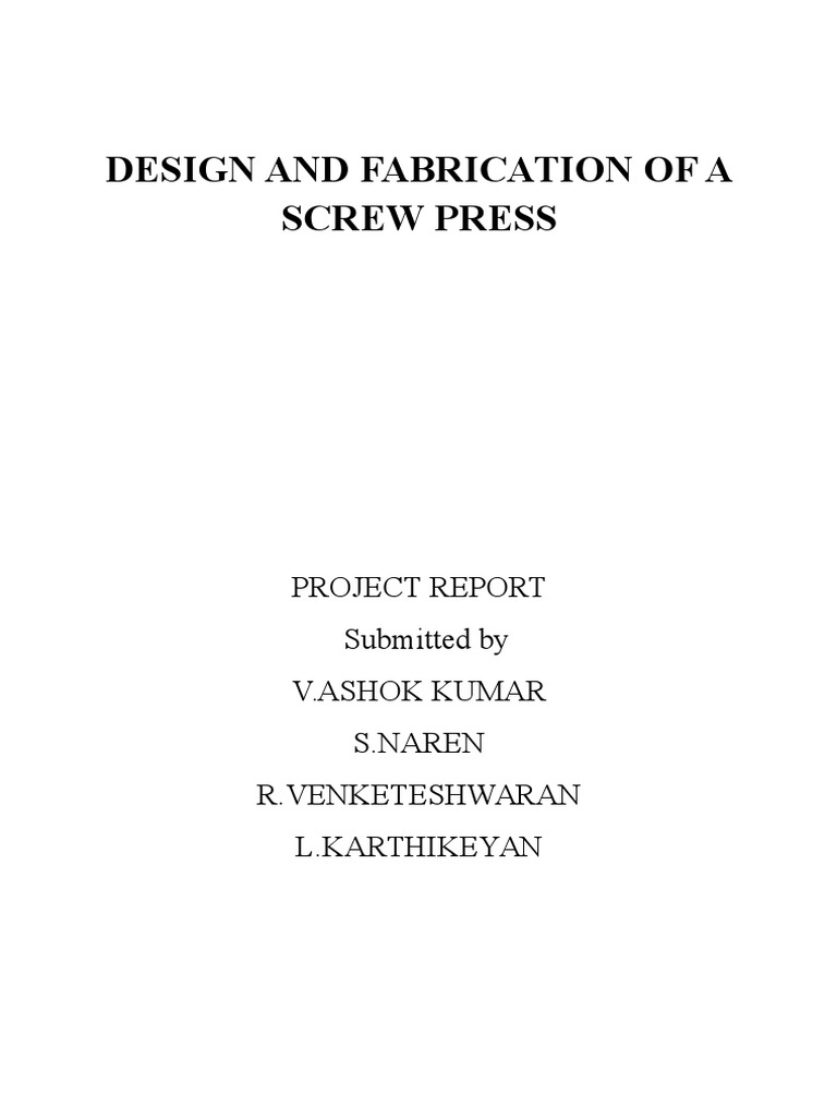 Screw Press Design for Engineers | PDF | Screw | Industrial Processes