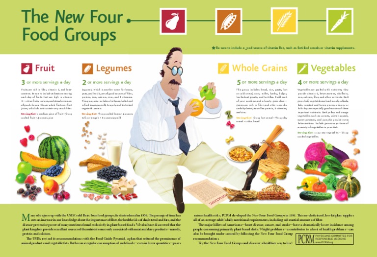 The New Four Food Groups | PDF | Vegetables | Cereals