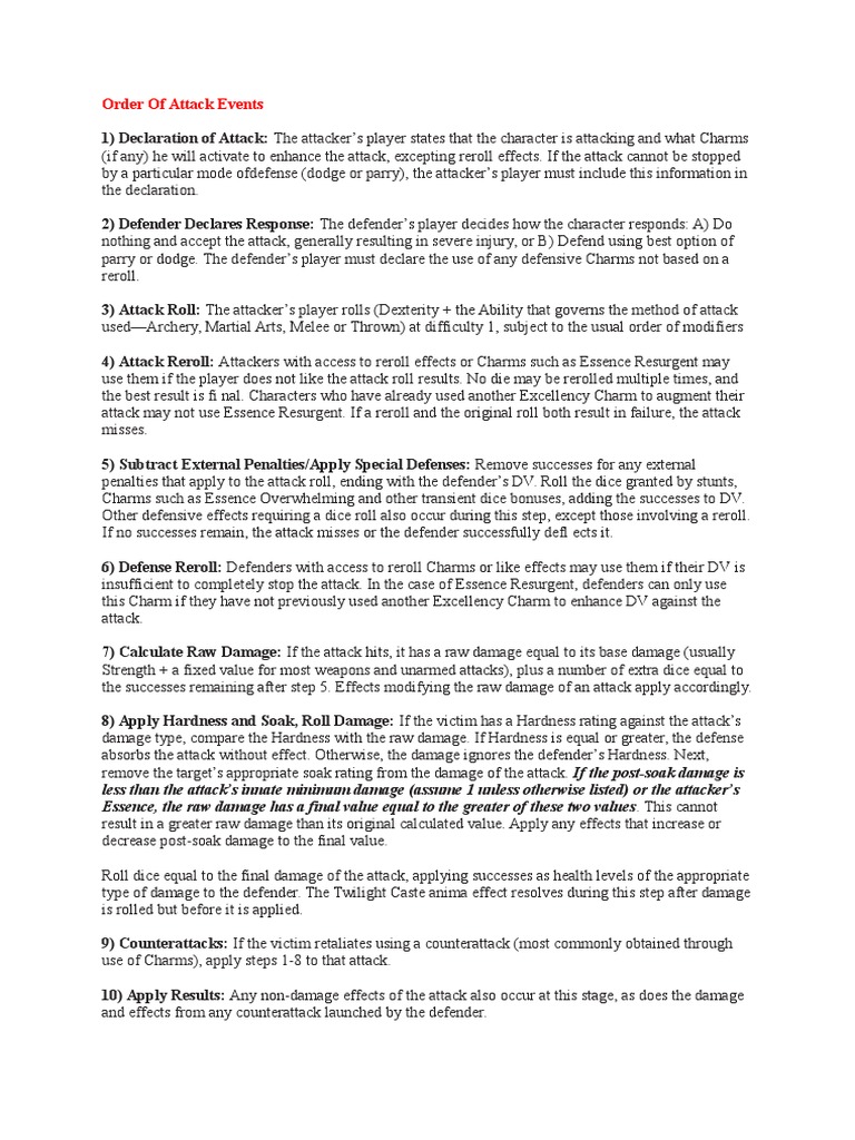 Order of Attack Events | PDF | Storytelling | Leisure