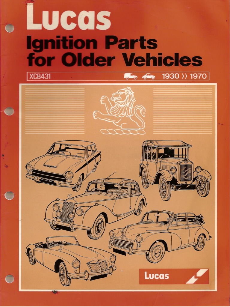 Lucas Ignition Spares & Applications For Vehicles 1930-1970 | PDF
