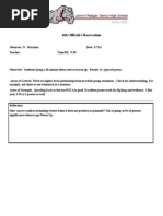 Sample Observation Notes 1 | PDF | Differentiated Instruction | Teachers