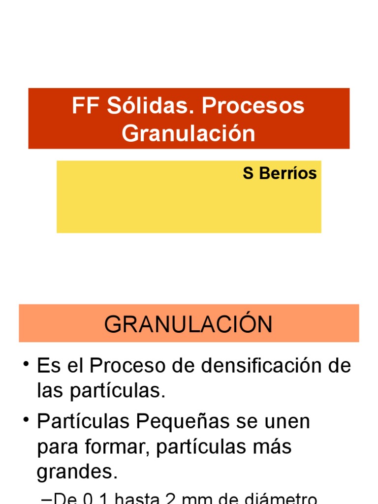 3 Operaciones Granulado | PDF | Química | Química Física