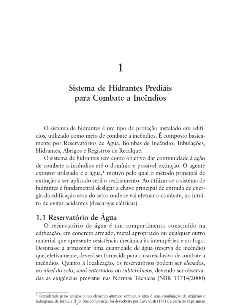 Sistema de Hidrantes Prediais para Combate A | PDF | Hidrogênio | Bomba