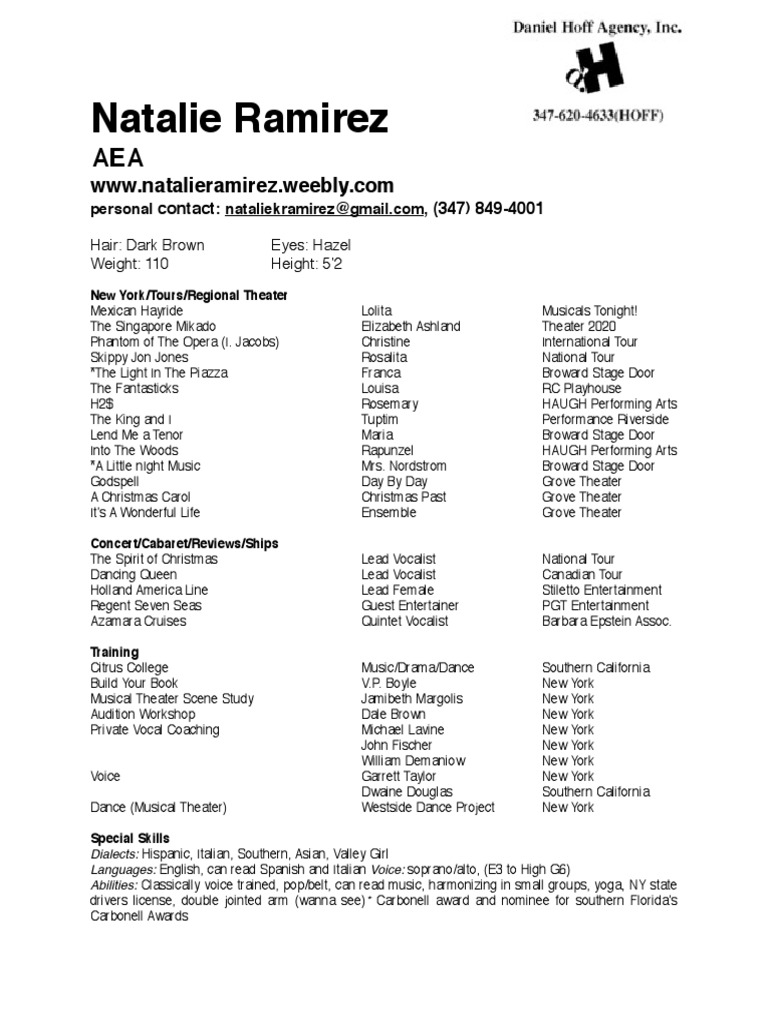 Natalie Ramirez Resume | PDF | Poetry | Classics