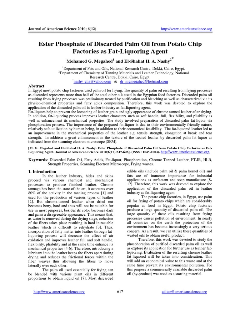 Ester Phosphate As Fat-Liquoring Agent | PDF | Leather | Emulsion