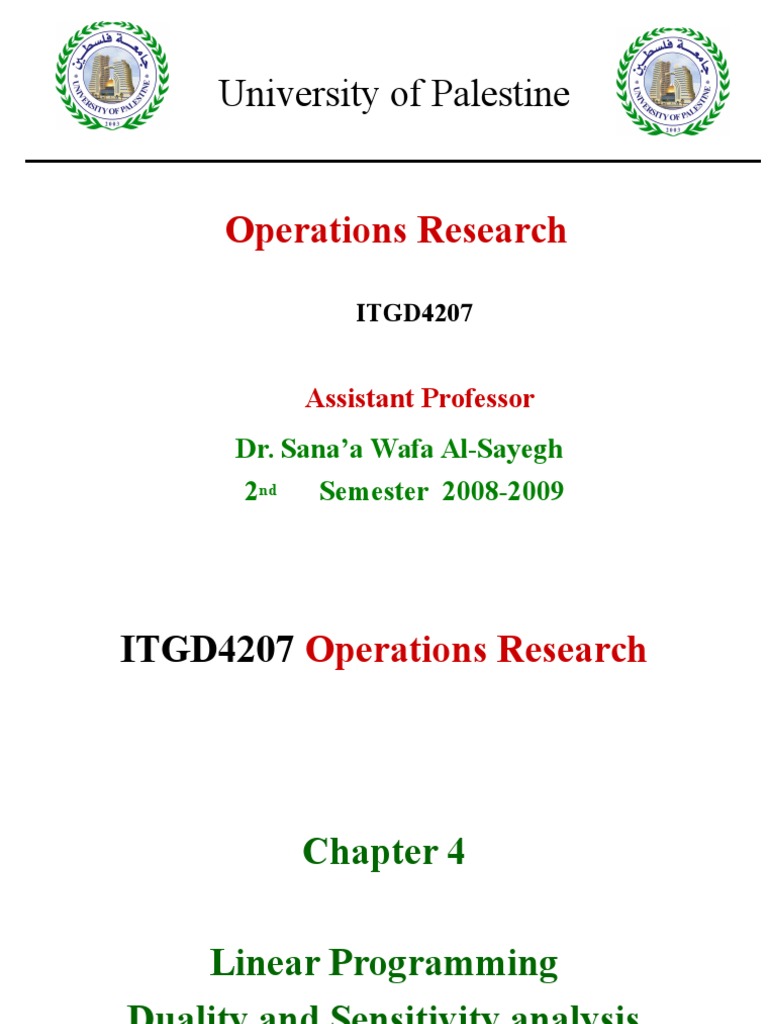 CH 4 | PDF | Mathematical Optimization | Linear Programming