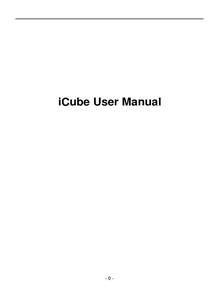 Icube User Manual | PDF | Button (Computing) | Menu (Computing)