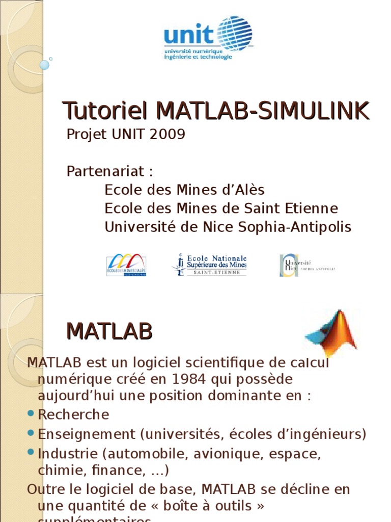 2009-07 Matlab Simulink | PDF | MATLAB | Logiciel