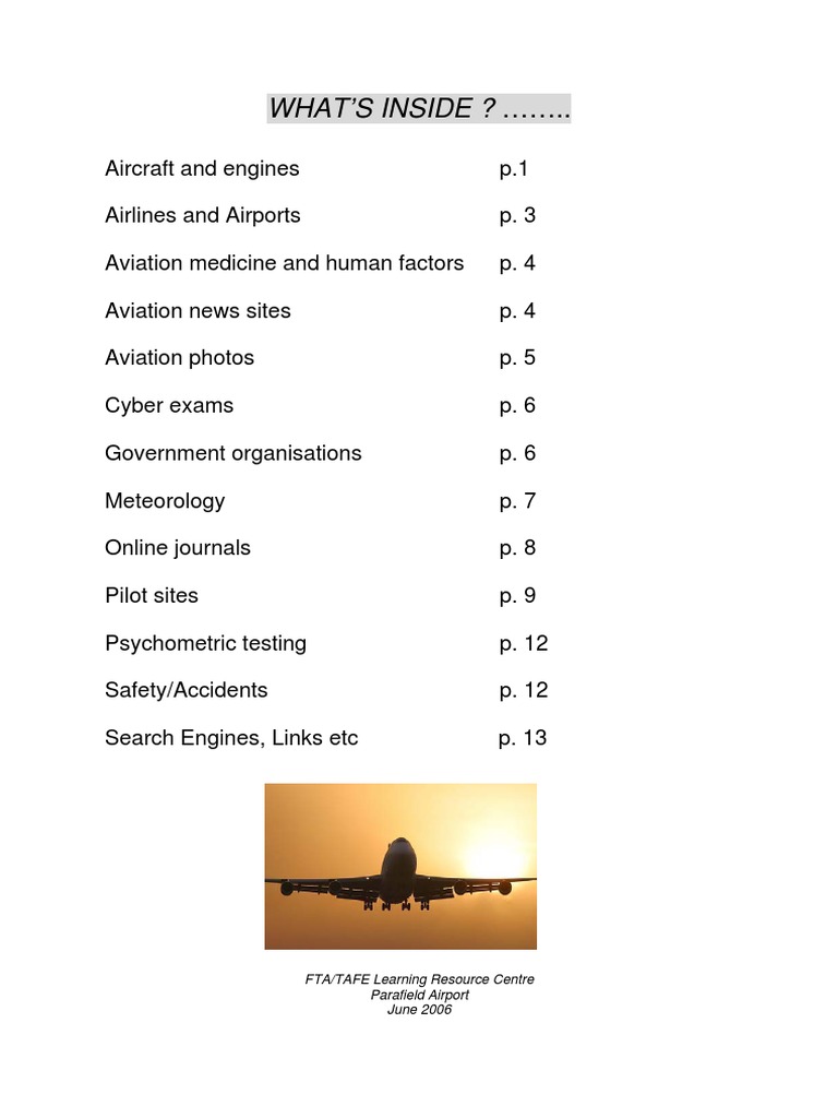 Aviation Web Sites PDF Version | PDF | Aviation Safety | Aviation