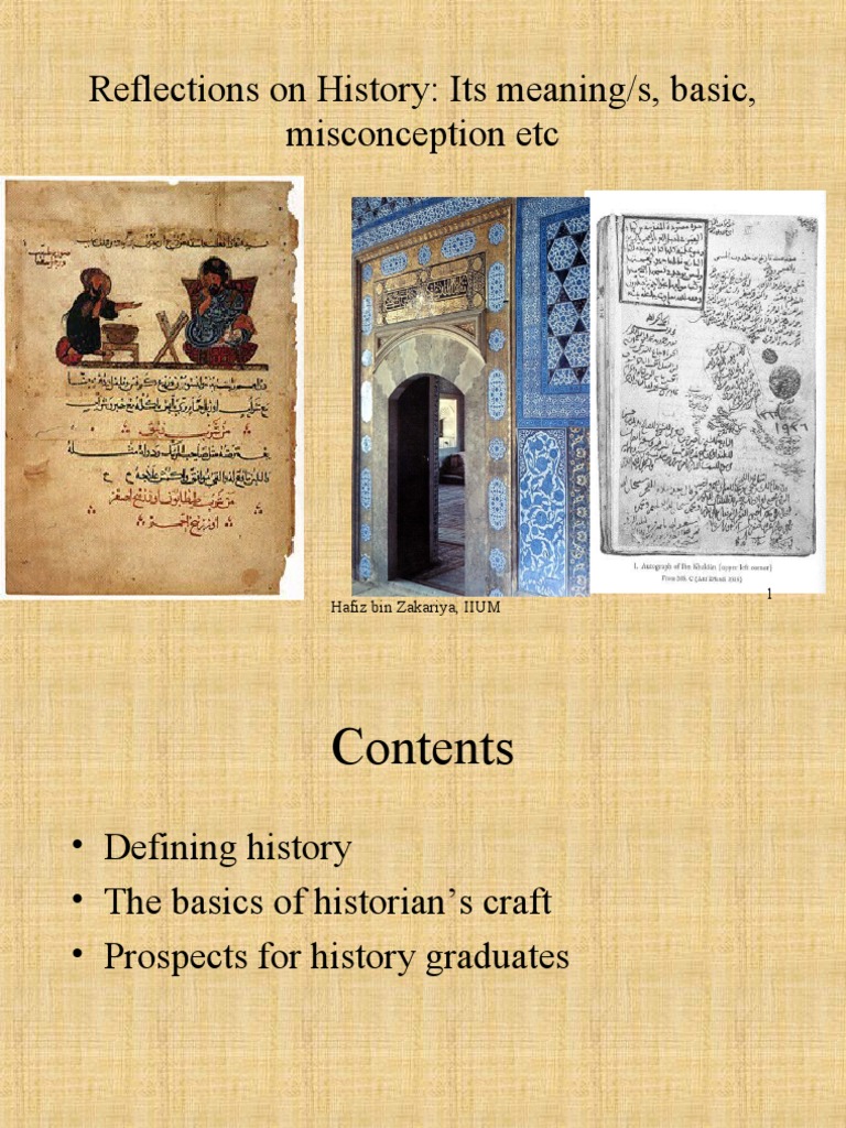 Reflections On History: Its Meaning/s, Basic, Misconception Etc | PDF ...