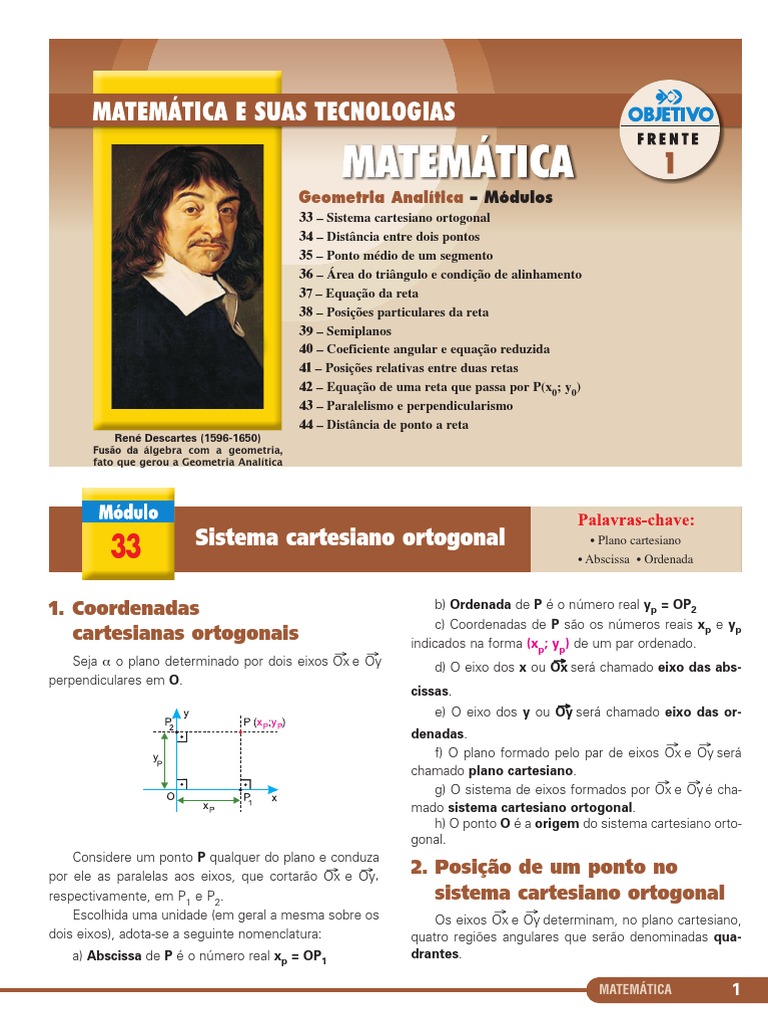 Cad C3 Teoria 2serie 3bim Matematica | PDF | Sistema de coordenada ...