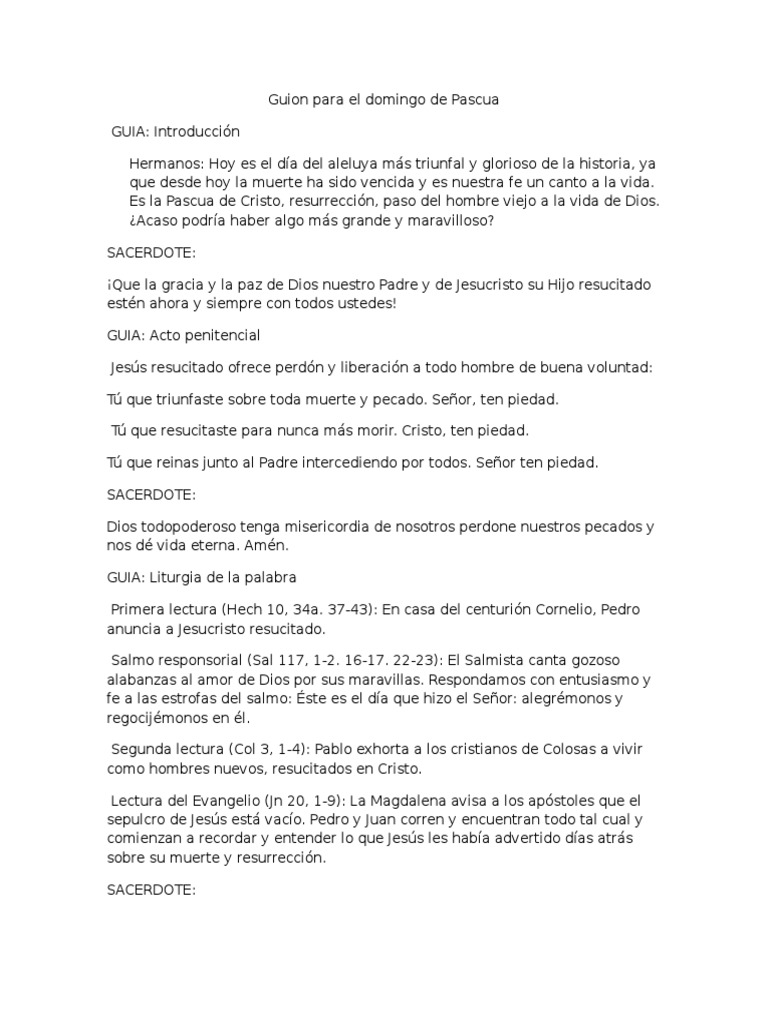 Celebración de la Pascua: el triunfo de la vida sobre la muerte | PDF | Misa (liturgia) | La ...