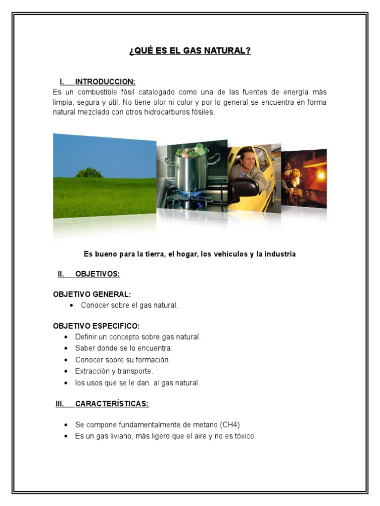 Qué Es El Gas Natural | PDF